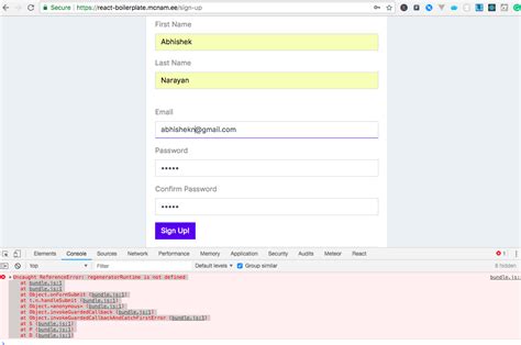 Unable To Signup Issue 183 Mcnamee React Native Starter Kit GitHub