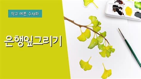 작고예쁜수채화22 은행잎그리기 Youtube