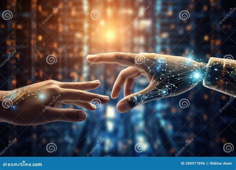 Hands Of Robot Typing On Keypad Robotic Cyborg Hand Using Keyboard Computer 3d Render