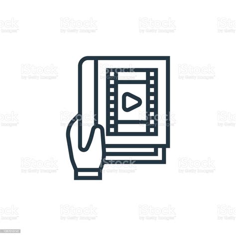 Script Vector Icon Isolated On White Background Outline Thin Line