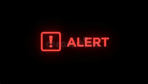 Digital Alert Message Showing Technical System Warning Stock