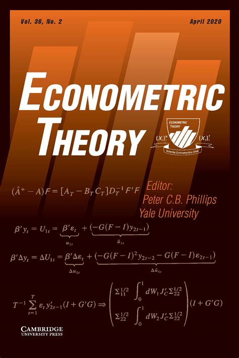 Econometric Theory Latest Issue Cambridge Core