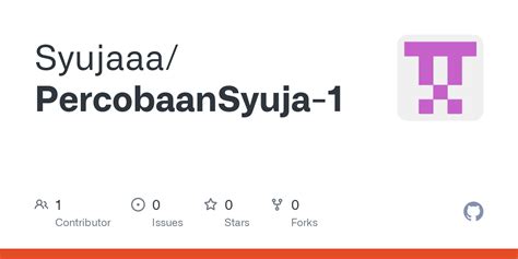 GitHub Syujaaa PercobaanSyuja 1
