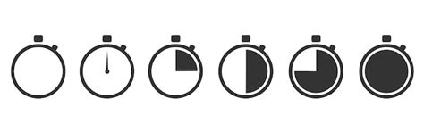 Premium Vector Timers Set On White Background Web Timer Icon