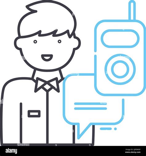 Interview Line Icon Outline Symbol Vector Illustration Concept Sign Stock Vector Image And Art