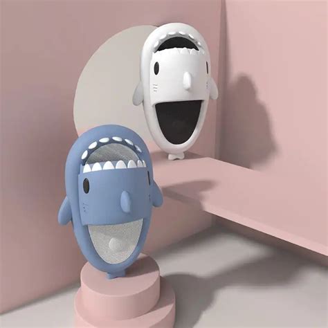 Shark Slides Adults Two Color Matching Creamshark