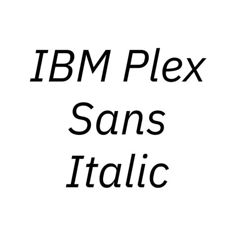 IBM Plex Sans Italic Creazilla