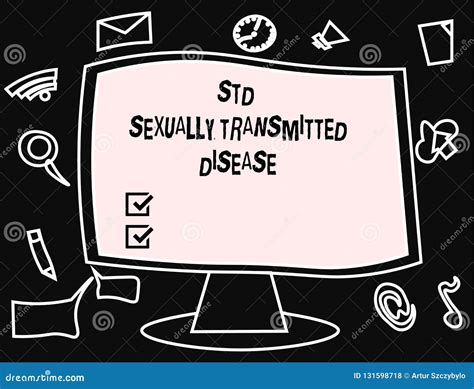 Text Sign Showing Std Sexually Transmitted Disease Conceptual Photo Infection Spread By Sexual