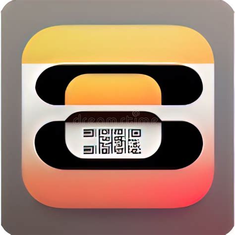 Barcode Scanner Software App Style Icon Generative Ai Stock