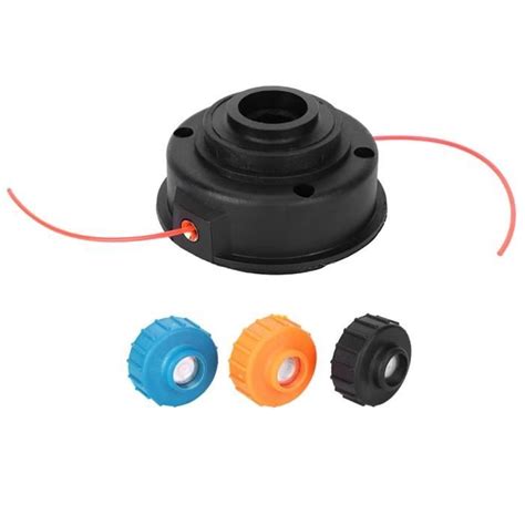 Tondeuse Tête de tondeuse à gazon fendue avec 3 pièces de couleur pièces de rechange