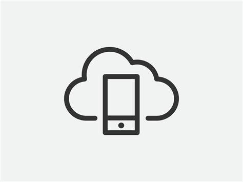 Technology Icon Vector Cloud Computing Connection Big Data Global