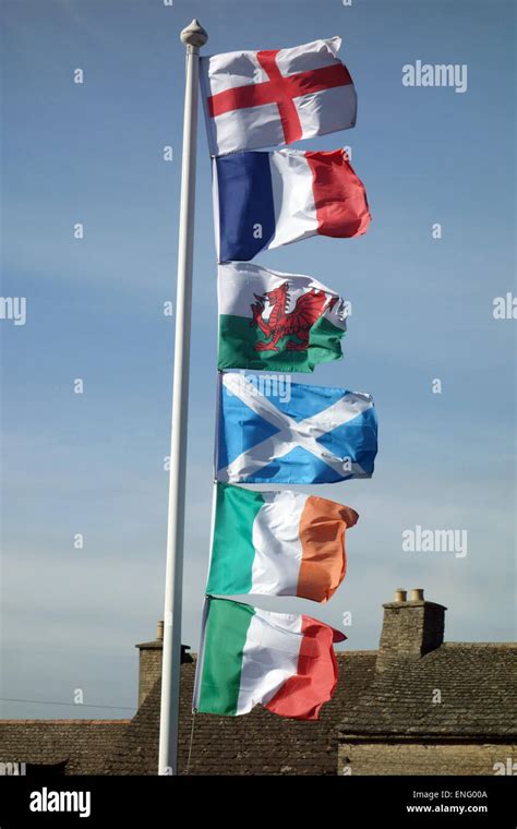 Six Nations Nationalflaggen Stockfotografie Alamy