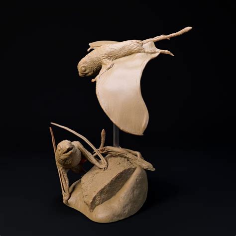 3d Printable Sinomacrops Bondei Pair 1 3 Scale Pre Supported Pterosaur