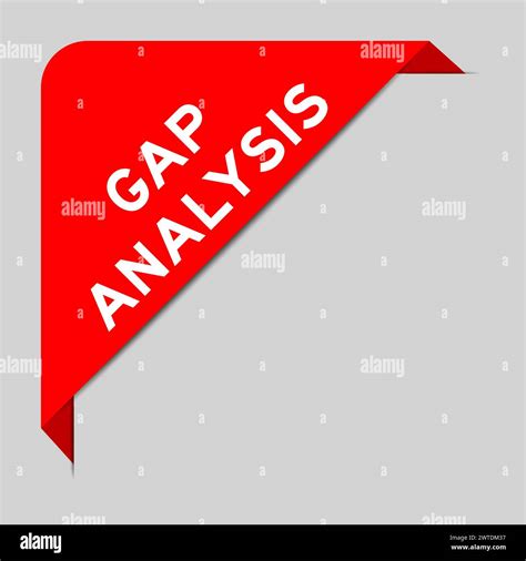 Red Color Of Corner Label Banner With Word Gap Analysis On Gray Background Stock Vector Image