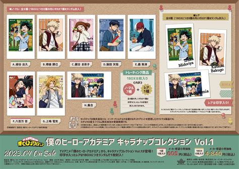 僕のヒーローアカデミア グッズ情報 On Twitter 僕のヒーローアカデミア キャラナップコレクションvol1 2023年4月発売
