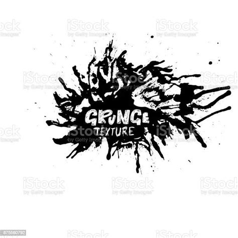 잉크 벡터 브러시 스트로크와 벡터 일러스트입니다 그런 지 손으로 그려진 수채화 질감 텍스트를 위한 공간입니다 0명에 대한 스톡 벡터 아트 및 기타 이미지 Istock