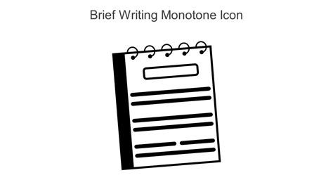 Brief Writing Monotone Icon In Powerpoint Pptx Png And Editable Eps Format Ppt Sample