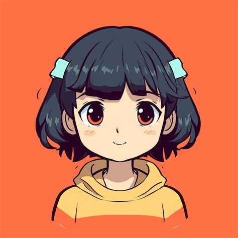 Cute Anime Girl Kawaii Vector Premium Ai Generated Vector