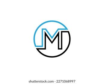 Creative Circle Letter M Logo Design Stock Vector Royalty Free 2271068997 Shutterstock