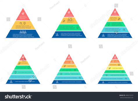 Pyramid Infographic Triangle Chart Diagram Scheme Stock Vector Royalty