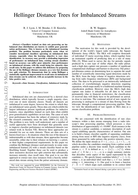 Pdf Hellinger Distance Trees For Imbalanced Streams
