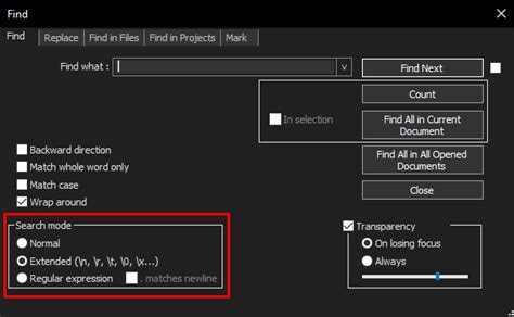 Find And Replace Extensions For Newline Characters Or Possibly Regex Implementation · Issue