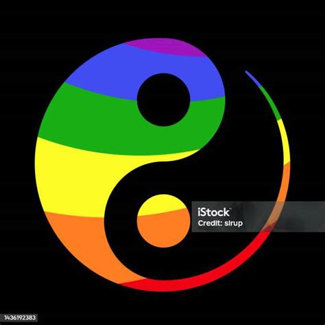 Yin Yang Symbol Rainbow Colors Sign Stock Illustration Download Image