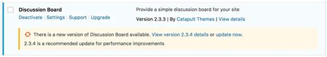how to add an inline plugin update message wisdom