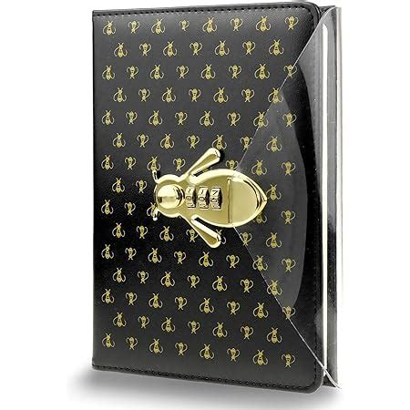 Amazon Com PU Leather Password Lock Journal With Diamond Pen A5 Size Daily Notebook With Lock