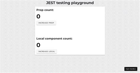 Jest Testing Codesandbox