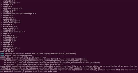 Javascript Error While Creating A App With React Native Init Error