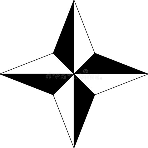 Compass Rose In Black And White Stock Illustration Illustration Of Symmetry Drawing 269739232
