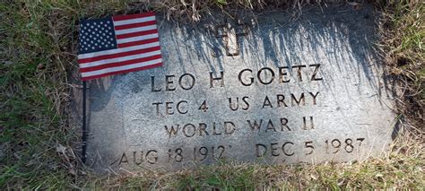 Leo Howerth Goetz 1912 1987 Memorial Find A Grave
