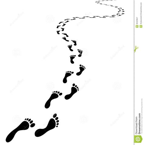Footprint Path Silhouette Symbol Of Journey Progress And Lifes