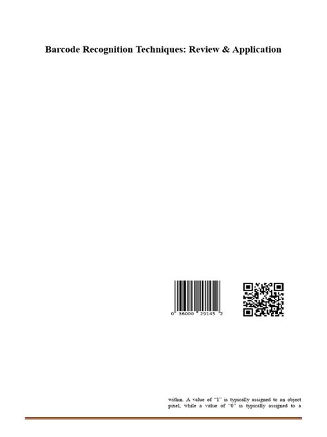 6 Barcode Recognition Techniques Review And Technique Pdf Barcode Image Scanner