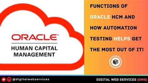 Functions Of Oracle Cloud Hcm And Its Automation Testing