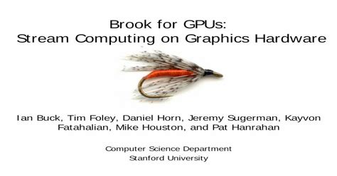 pdf brook for gpus computer graphics at stanford university