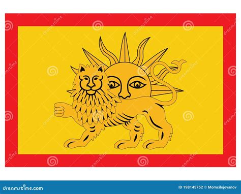 Royal Flag Of Nadir Shah Stock Vector Illustration Of Historical