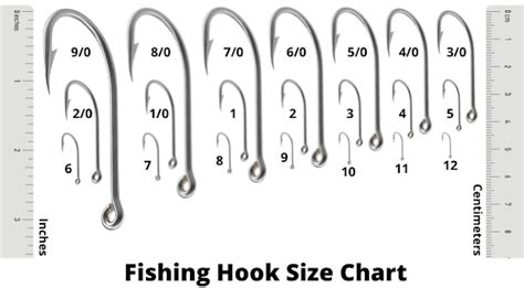 Fishing Hook Size Chart Sportfishing Buddy