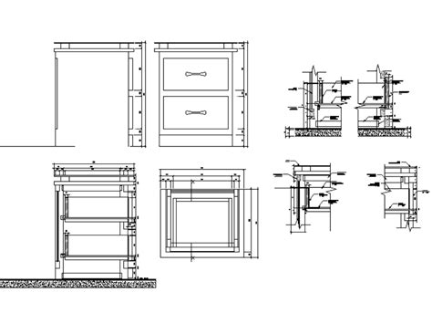 Furniture Drawer Design In Autocad Cad Download 250 34 Kb Bibliocad