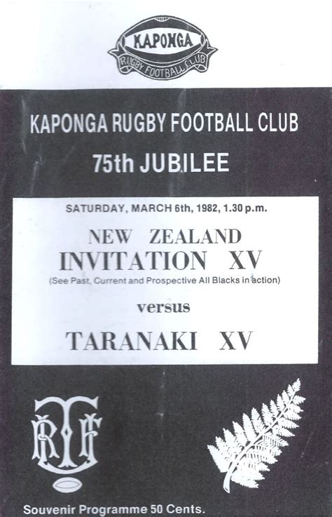 Kaponga Rugby Club The Published Histories Of New Zealand Rugby Football
