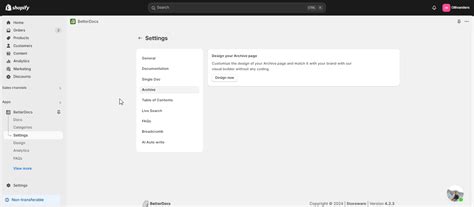 How To Configure A Single Doc And Archive Page With Betterdocs For Shopify Betterdocs