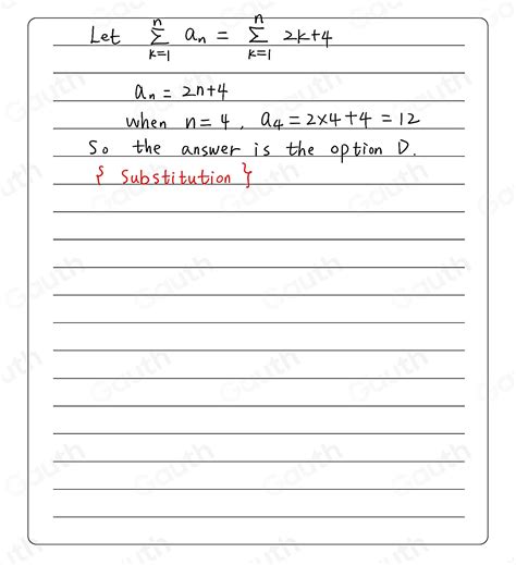 Solved If The Nth Partial Sum Of A Sequence An Is Given By Sumlimits K1n2k4 Then What Is