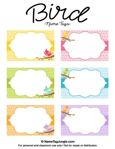 Free Printable Spring Cubby Tags