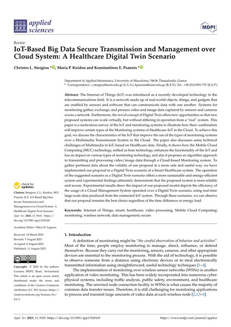 Pdf Iot Based Big Data Secure Transmission And Management Over Cloud