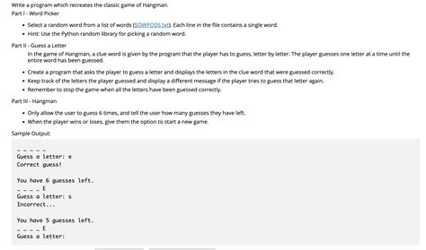 Solved Pythonwrite A Program Which Recreates The Classic