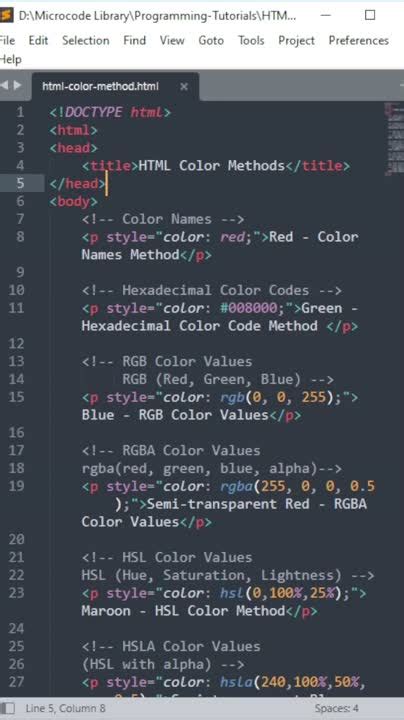 microcode library on linkedin diverse methods to define html colors