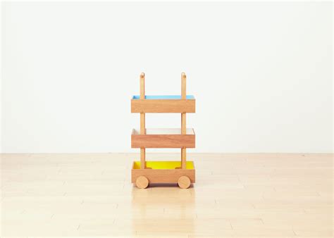 Koloro Wagon Stacking Wooden Storage Boxes By Torafu Architects