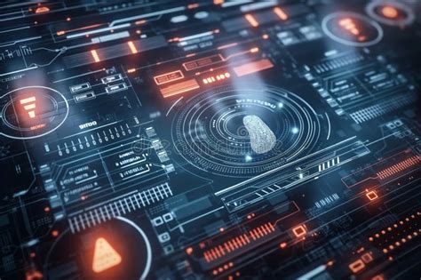 Fingerprint Scan Provides Intelligent Security Access With Biometrics Identification In