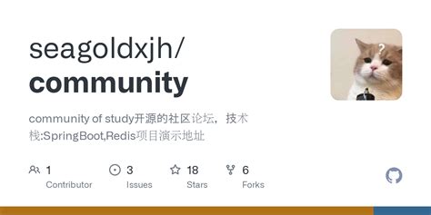 Github Seagoldxjh Community Community Of Study Springboot